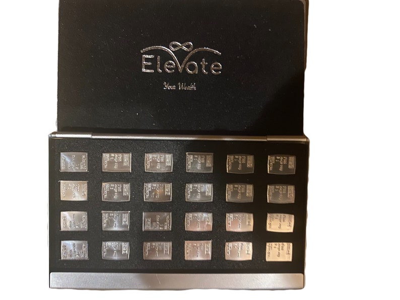 Silver Bullion Bar Gold Bullion Bar Precious Metal Case Includes Bonus! (24) 1 Gram Valcambi ...