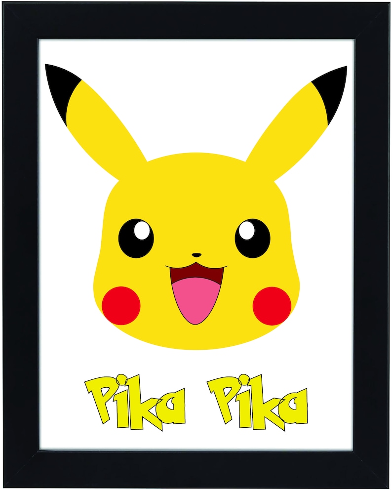 Pikachu - Pika Pika Poster 8x10 Digital Download - Etsy