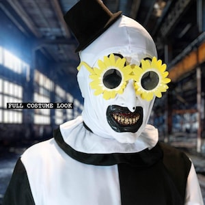 Terrifying Mime Clown Flower Sunglasses – Scary Yellow Flower Glasses ...