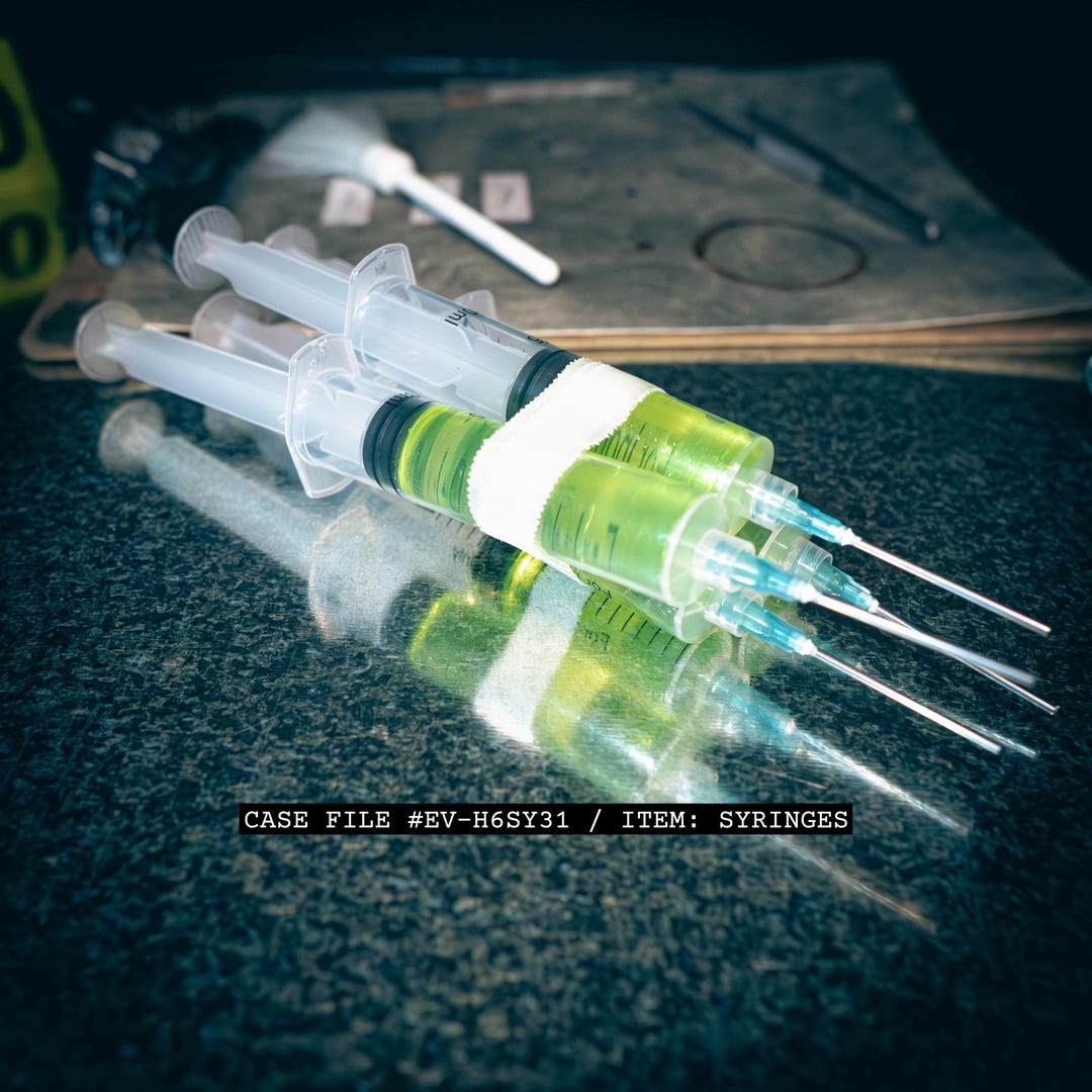 Halloween Cursed Thorn Killer Green Syringe Prop – Horror Movie Replica ...