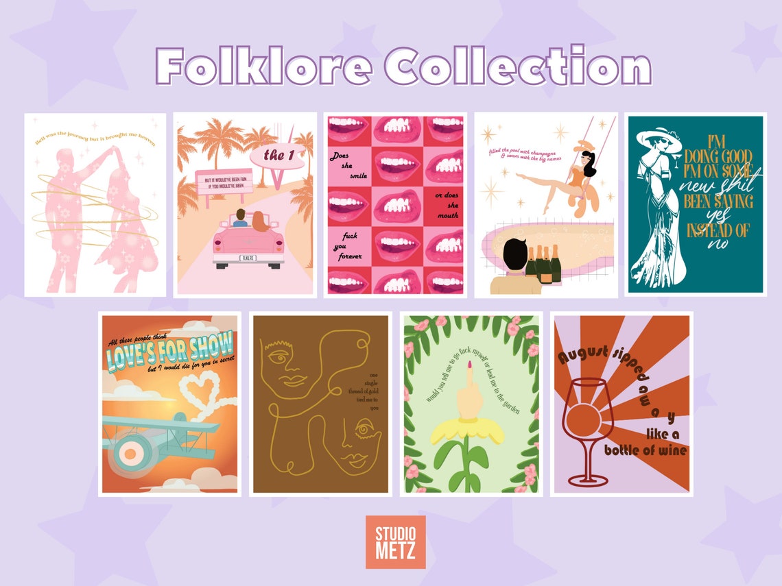 The 1 Taylor Swift Poster Folklore Album Art Taylor Swift - Etsy