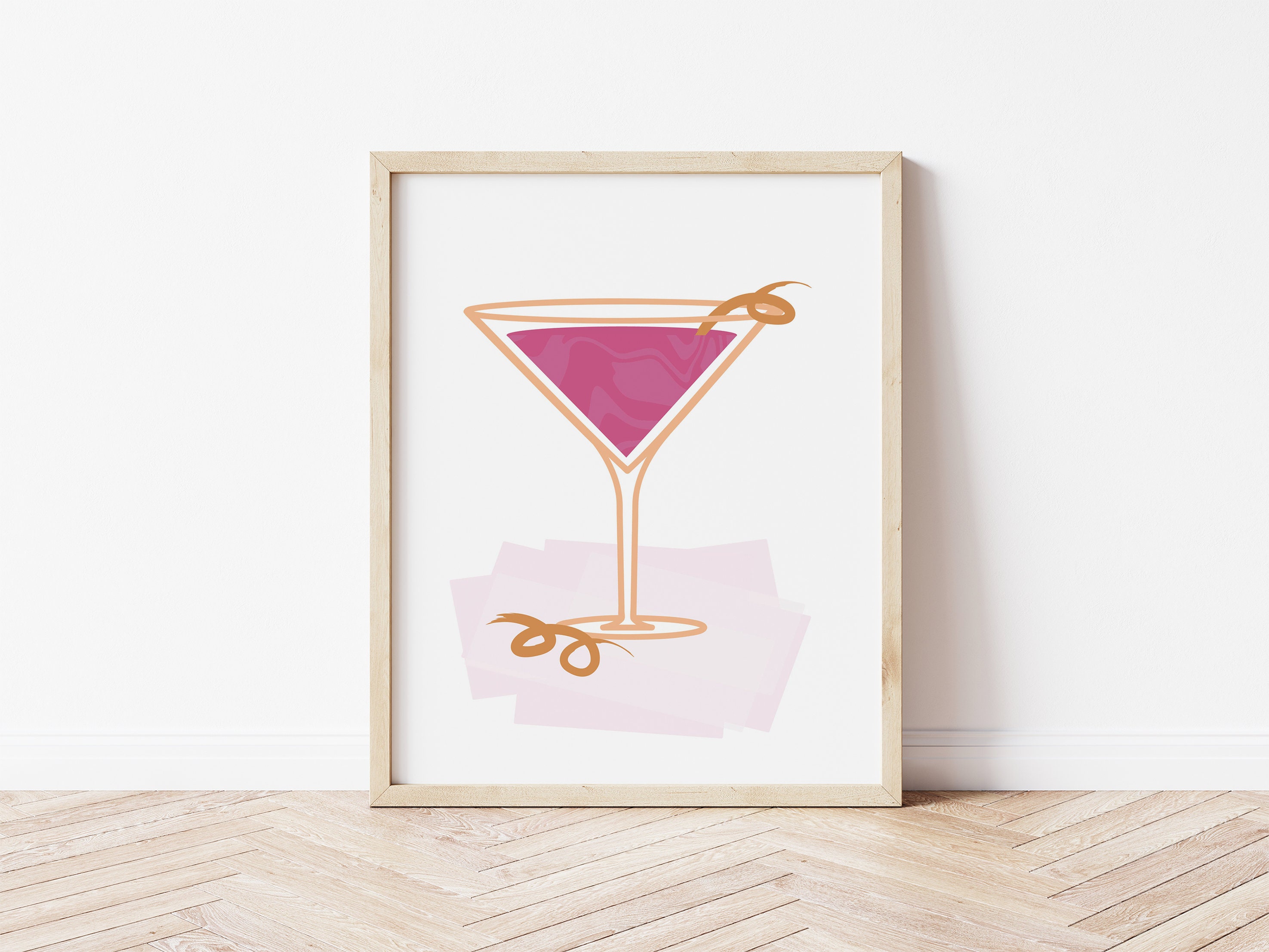 Cosmopolitan Cocktail Sex And The City Cocktail Print Etsy