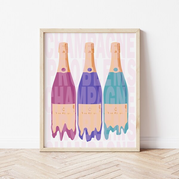 Champagne Poster - Etsy