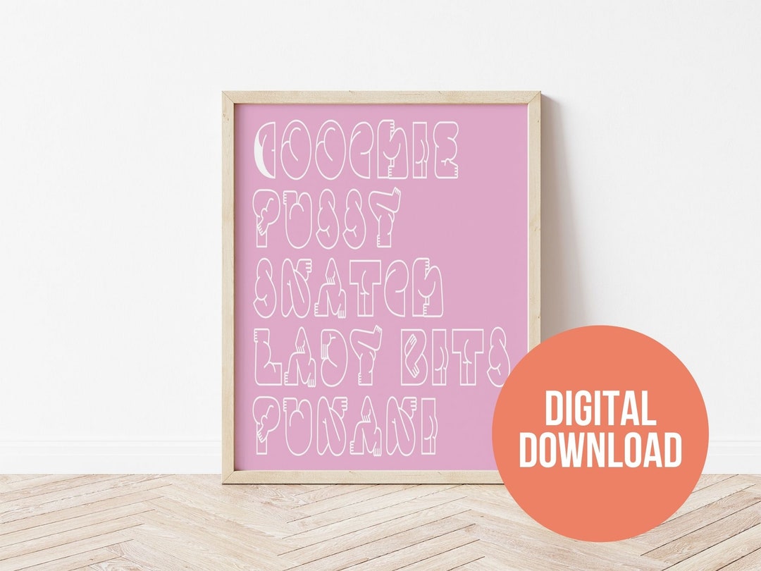 Coochie Art Print, Digital Download, Vagina Art Print, Vagina Slang ...