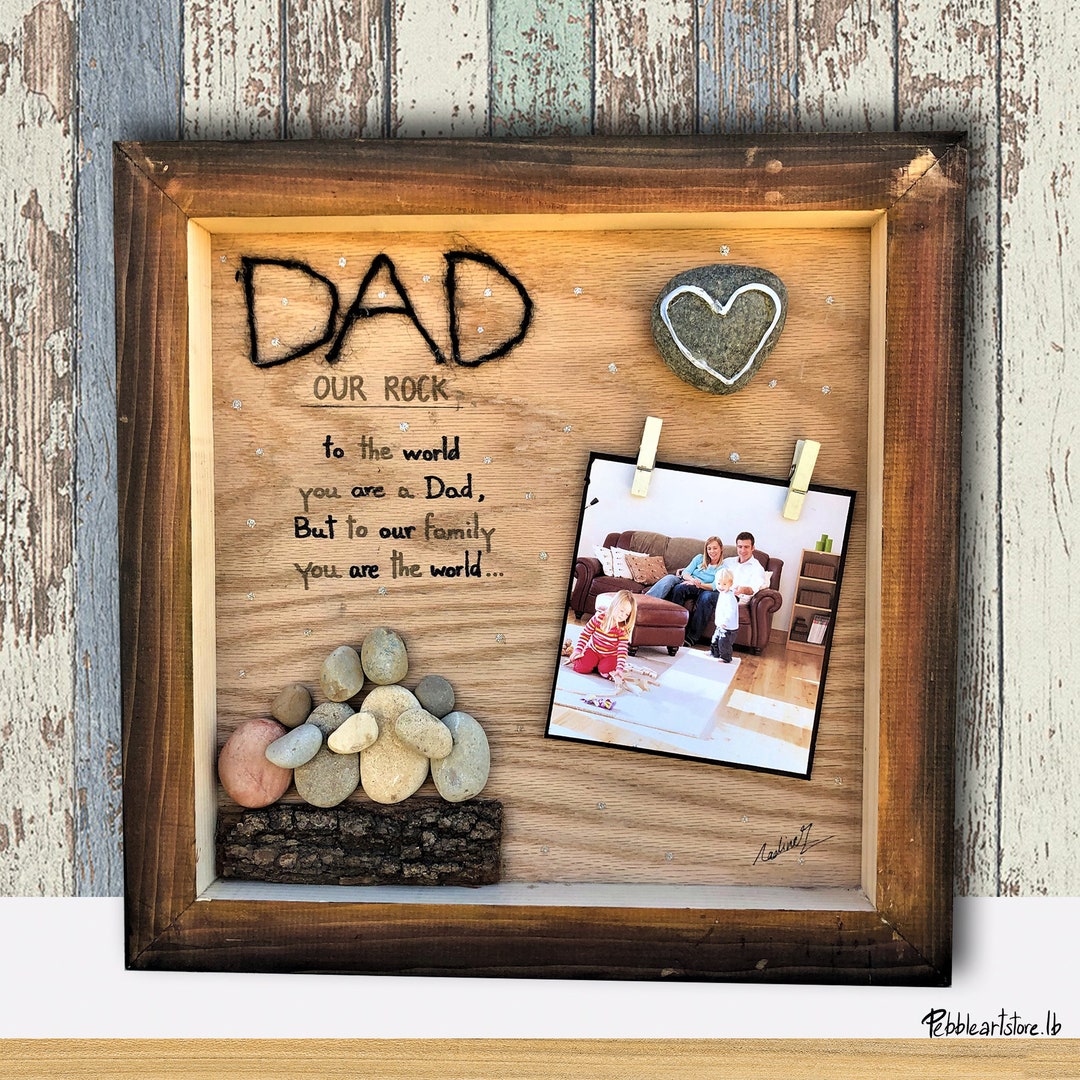Unique Gifts for Dad-dad Pebble Art-dad Birthday Gift-pebble Art Dad ...