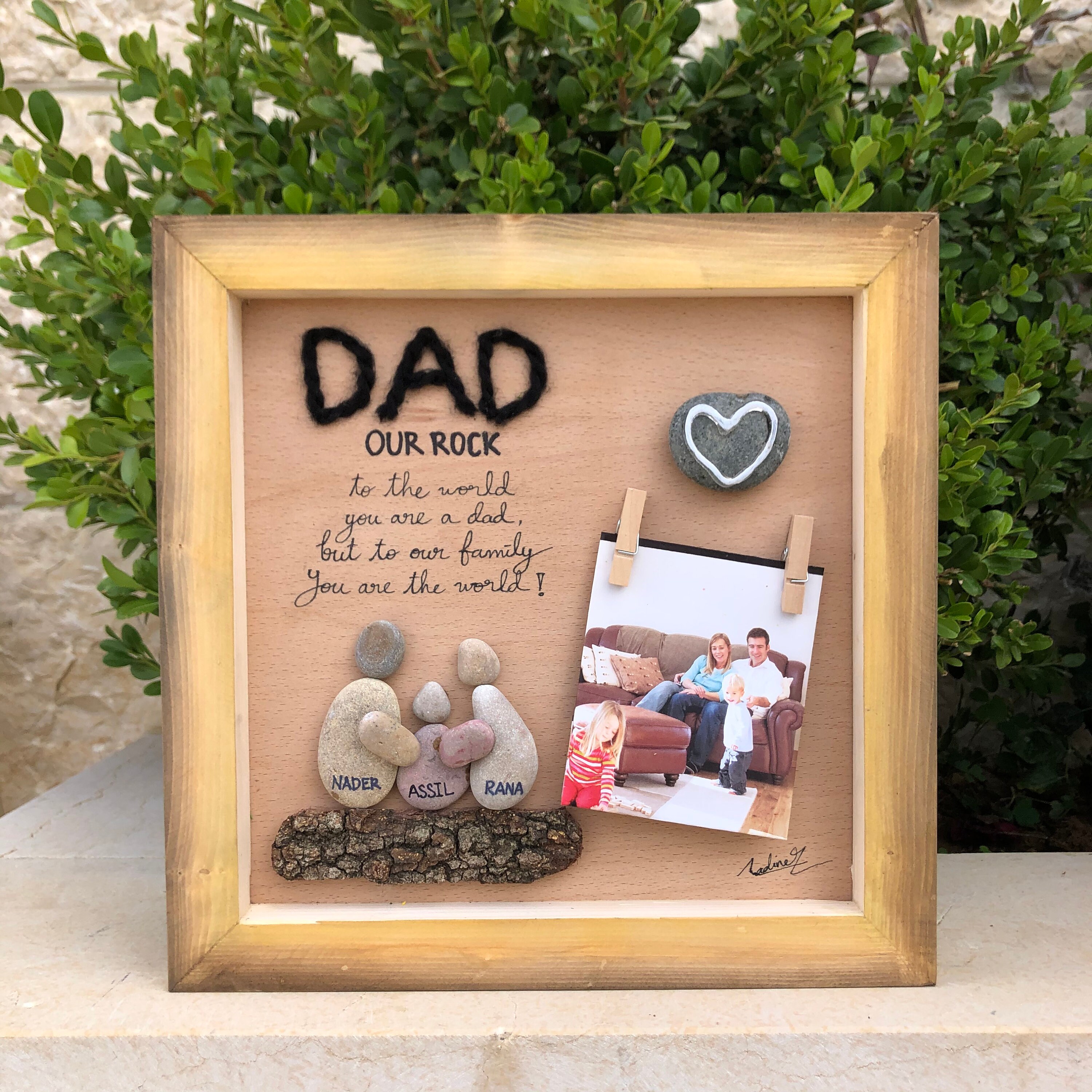 Unique Gifts for Dad-dad Pebble Art-dad Birthday Gift-pebble Art Dad ...
