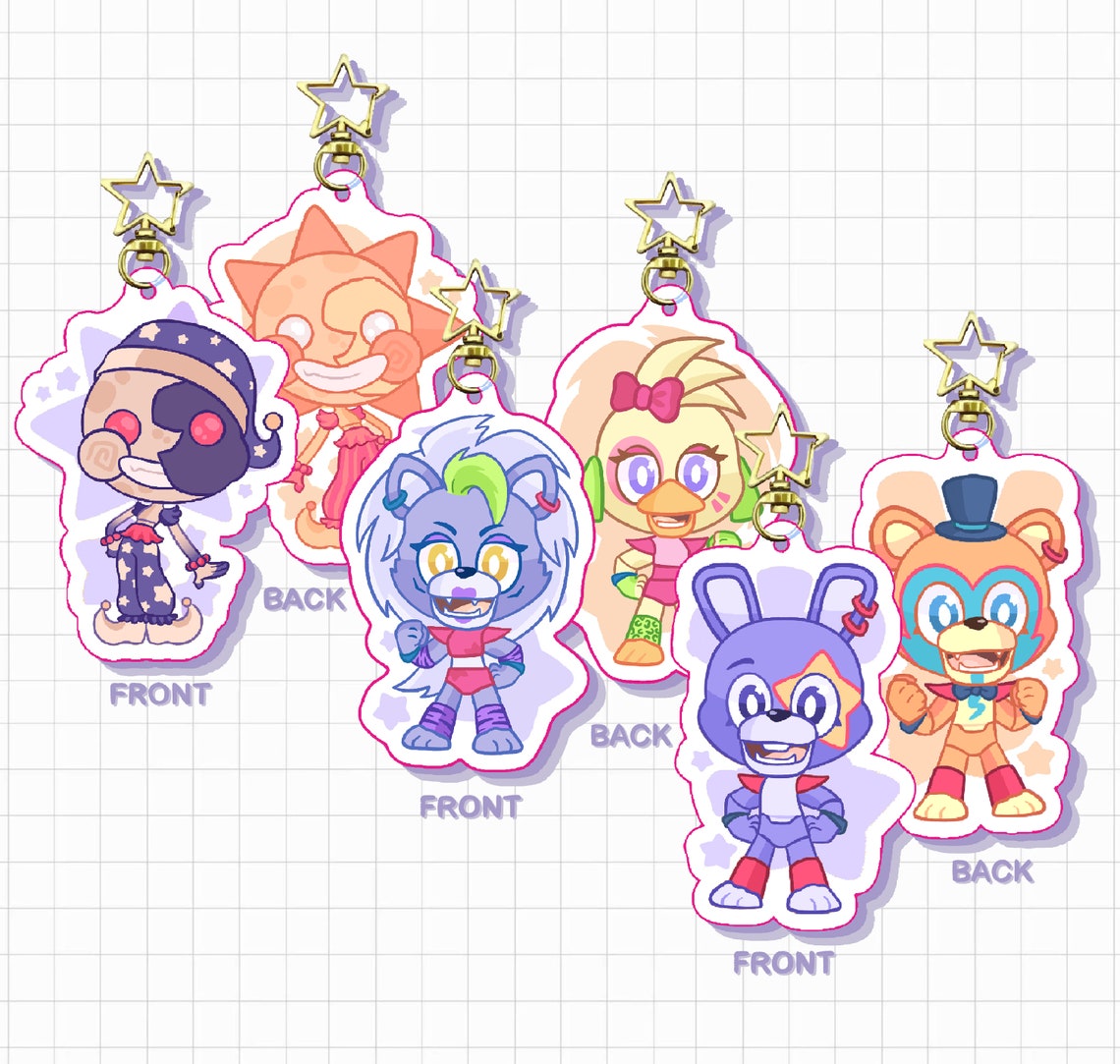 KEYCHAIN Animatronic 2.5 Double-sided Clear Acrylic - Etsy