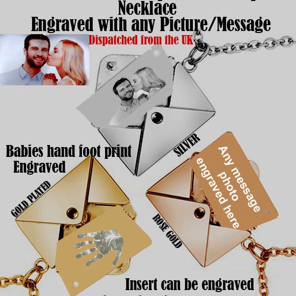 Envelope Necklace - Etsy