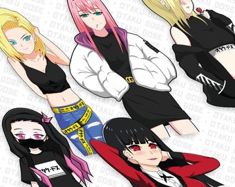 Anime Waifu Stickers - Etsy