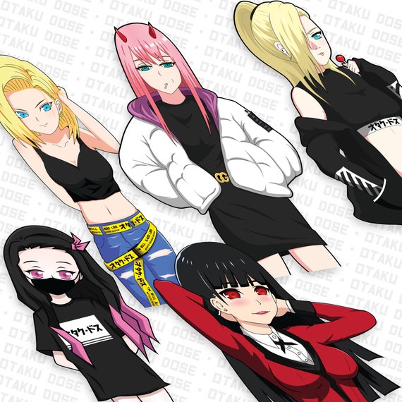 Anime Waifu Stickers - Etsy