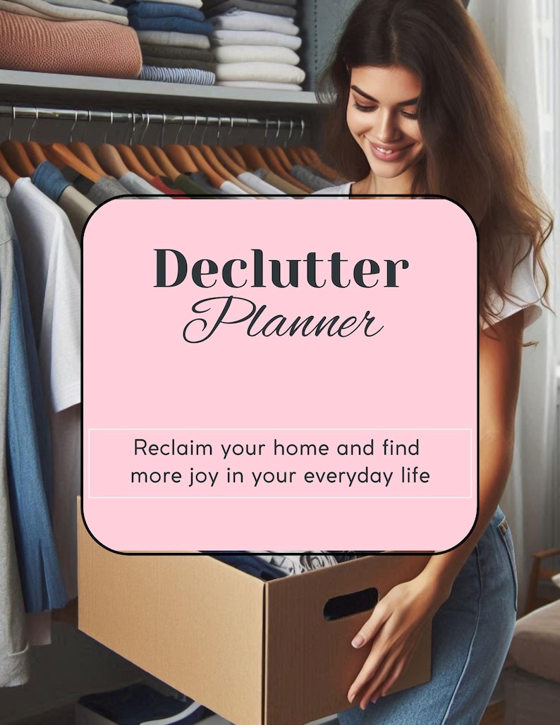 Declutter Planner, Instant Download, Customizable and Printable Planner ...