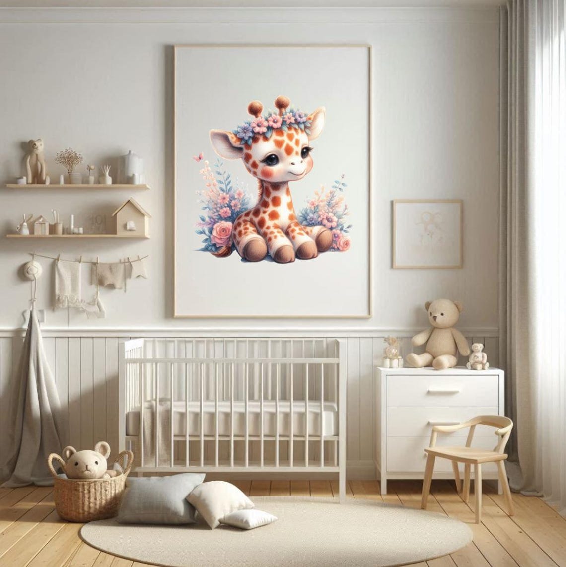 Watercolor Baby Giraffe Animal Clipart | Safari Jungle Clipart ...