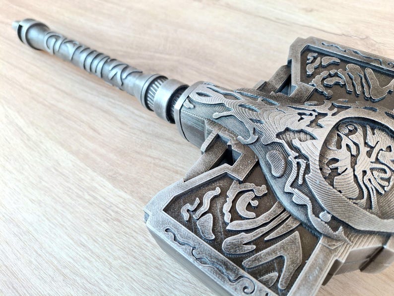 Hammer Mjölnir of Lara Croft Replica From Tomb Raider for Cosplay,3d ...