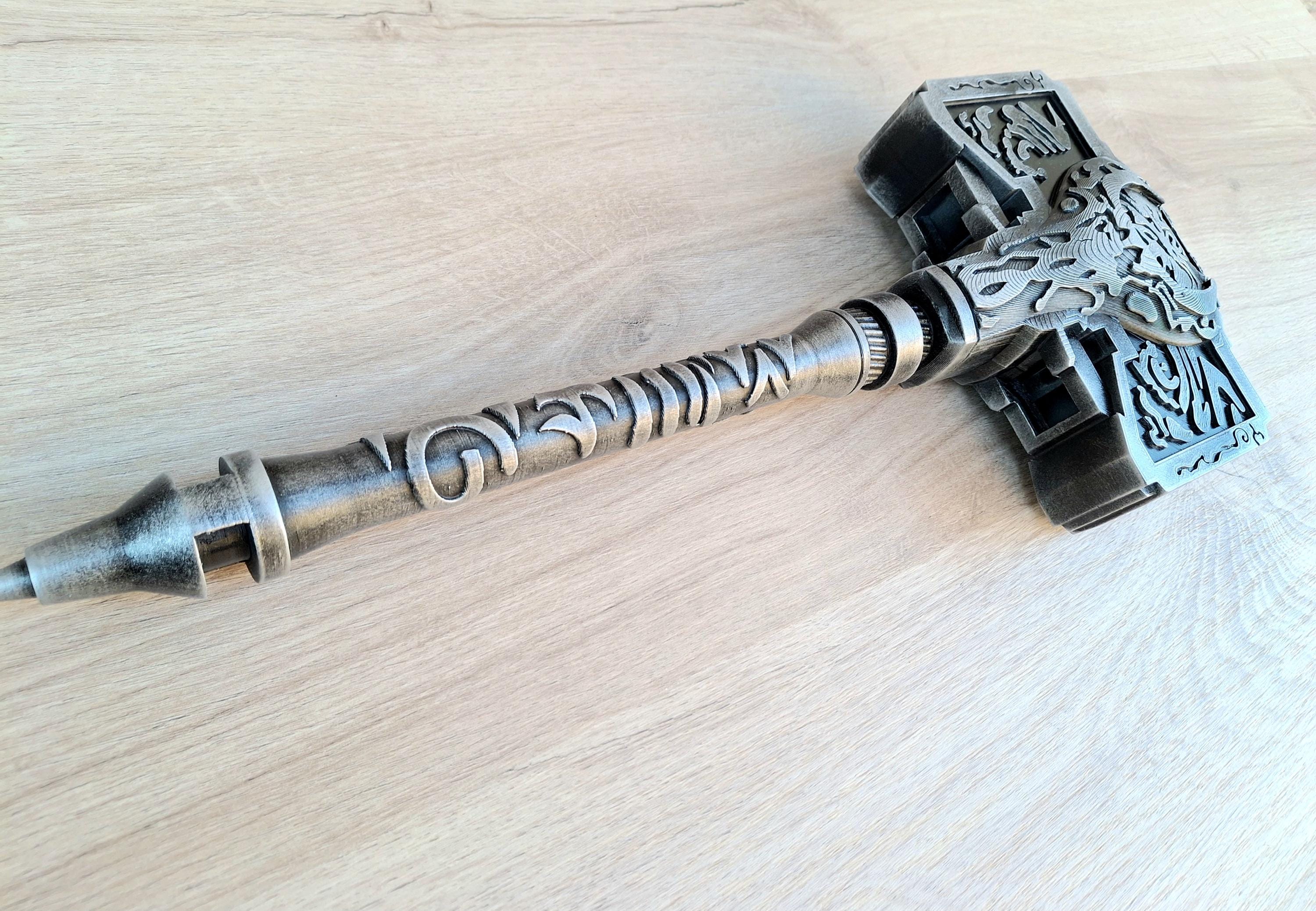 Hammer Mjölnir of Lara Croft Replica From Tomb Raider for Cosplay,3d ...