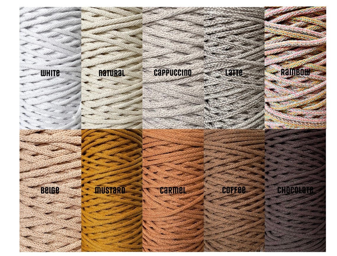 3mm Cord Cotton Macrame Yarn Macrame Macrame Rope Many - Etsy