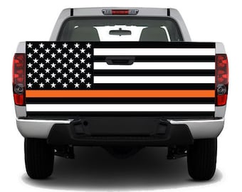 Tattered American Flag Truck Tailgate Wrap Vinyl Graphic Decal Sticker ...