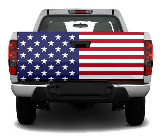 American Flag Truck Tailgate Wrap Vinyl Graphic Decal Sticker Wrap ...