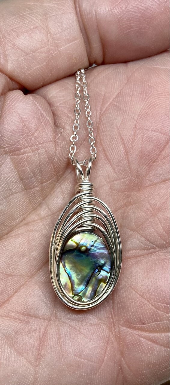 Abalone Shell Jewelry Set Abalone Shell Necklace and - Etsy