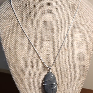 Wire Wrapped River Pebble Pendant, Minimalist Jewelry, Stone Jewelry ...