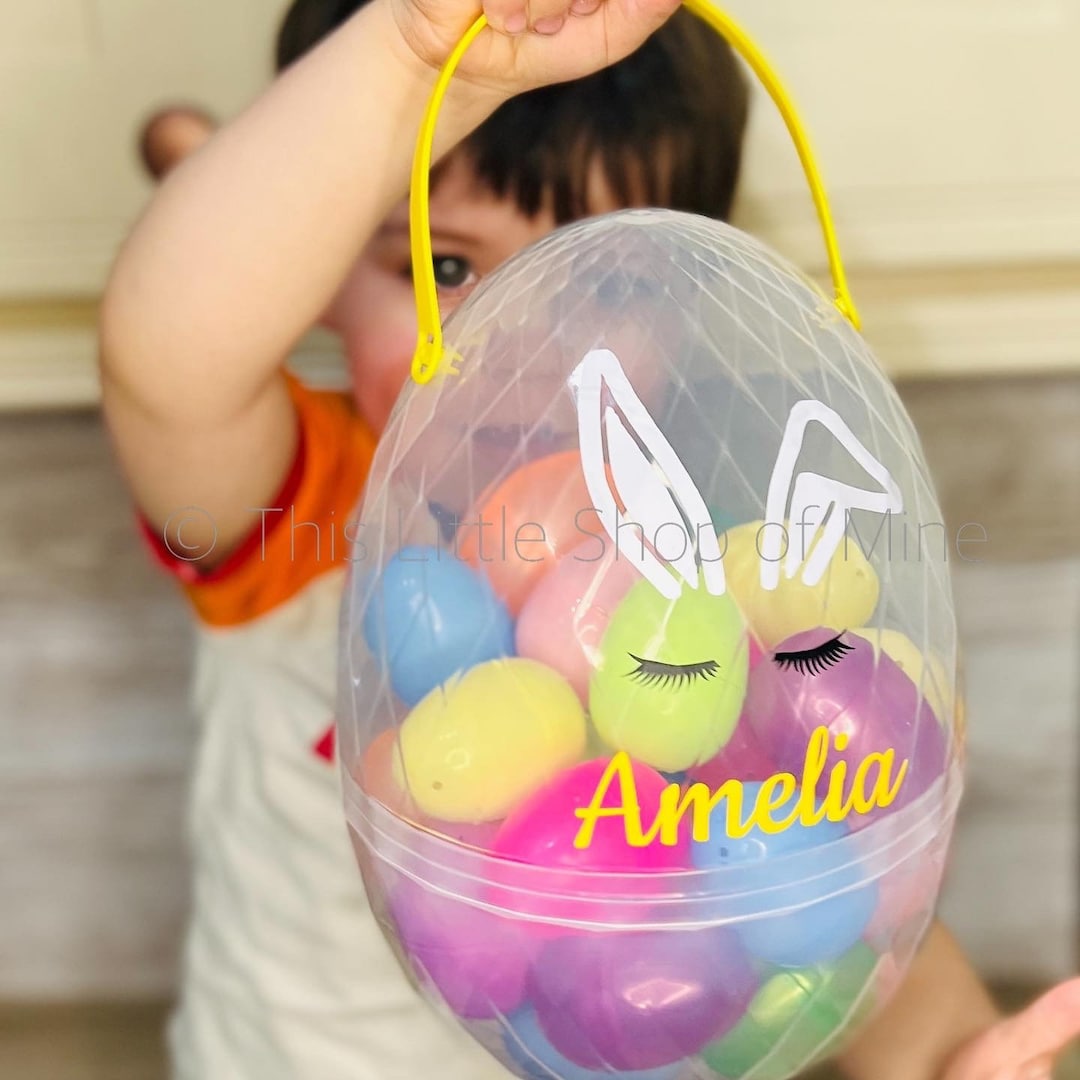 XL GIANT Personalised Easter Fillable Egg Fill With Rainbow - Etsy UK