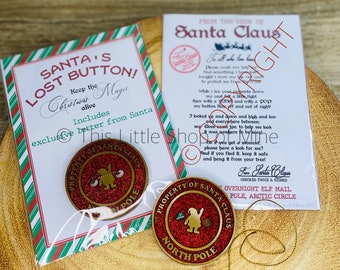 Lost Button Santa Letter - Etsy