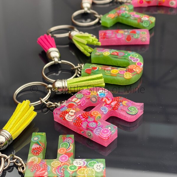 Letter Keyring - Etsy