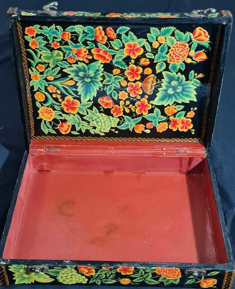 Islamic Big Persian Qajar Lacquered Leather Box With Quran Calligraphy ...
