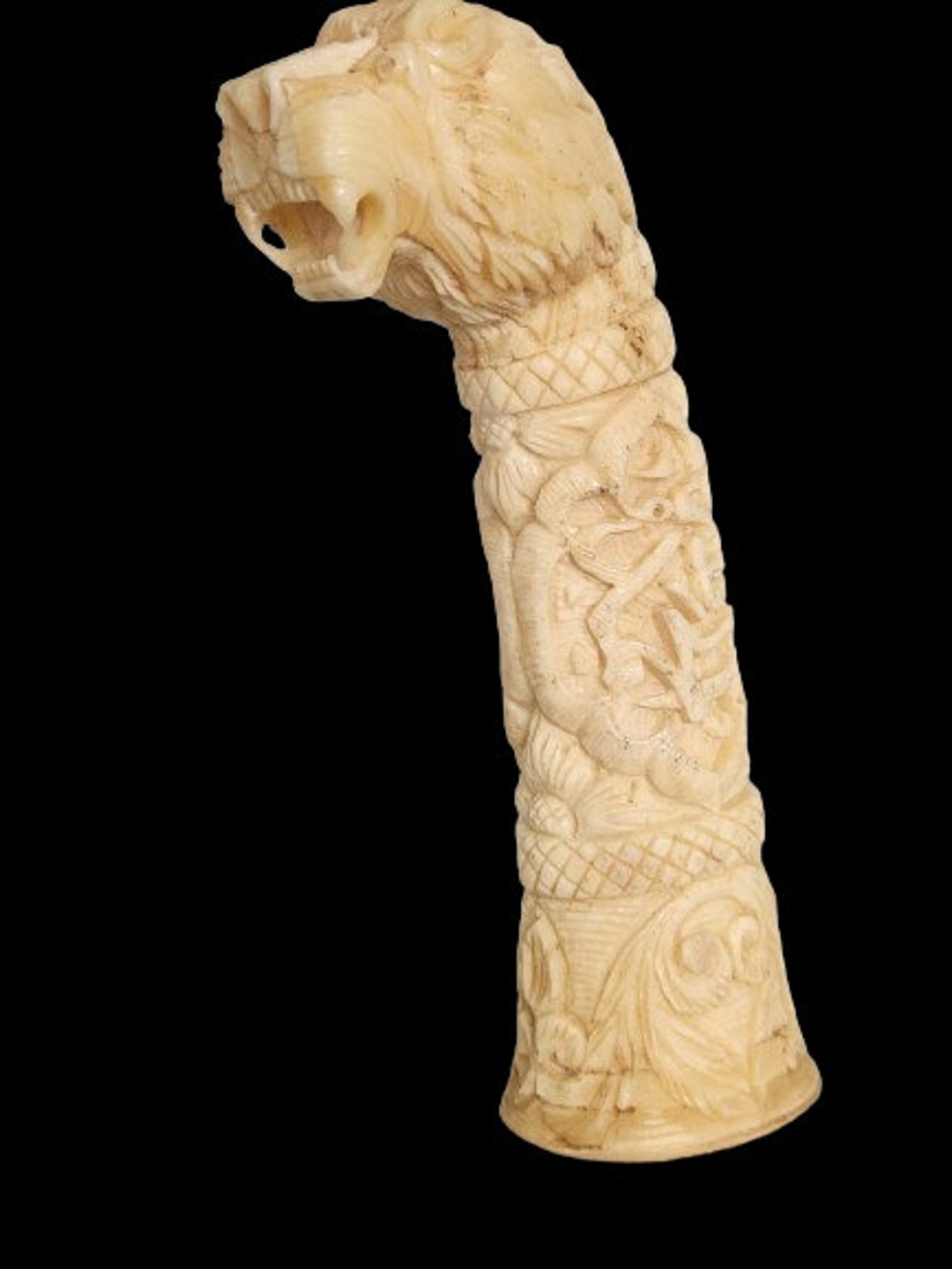Islamic Handcarved Mughal Style Camel Bone Dagger Hilt With Quran ...