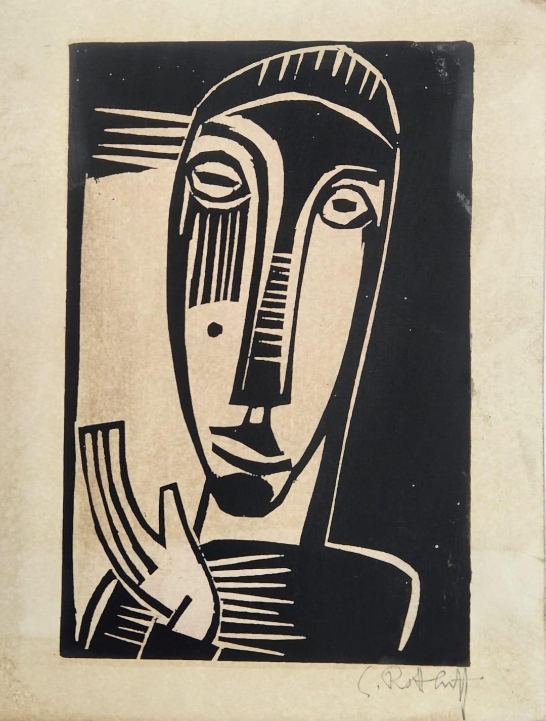 Original Woodcut Titled "kleine Prophetin" (little Prophetess) by ...