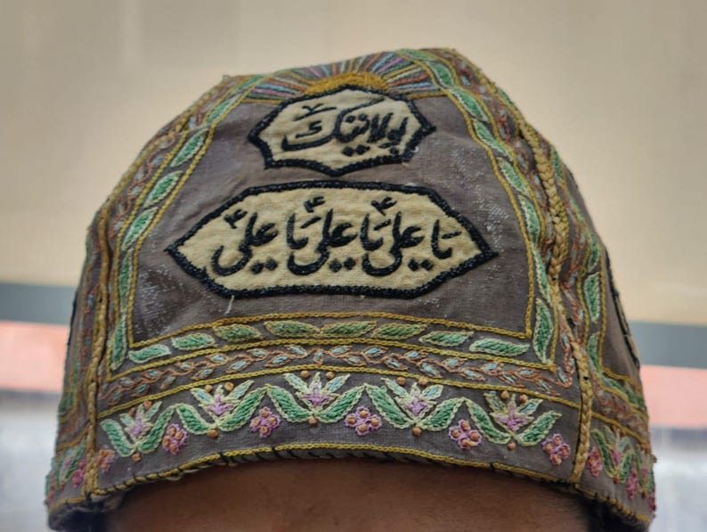 Islamic Persian Hand Embroidered Sufi Cap Kolah E Dervish of Nakshbandi ...