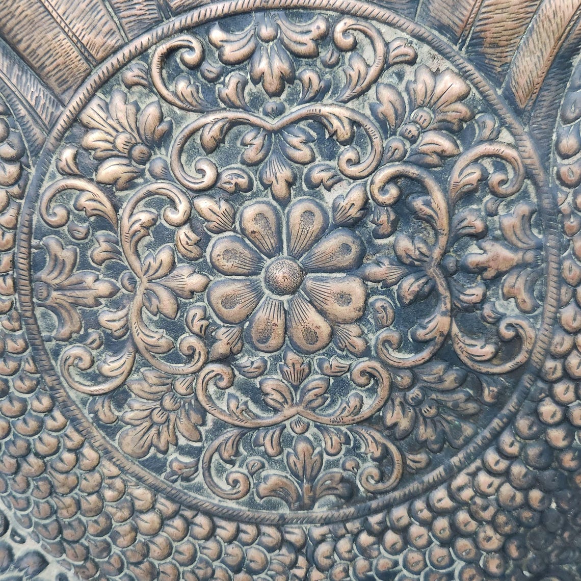 Rare Islamic Mughal Handmade Brass Shield With Hand Embossed Quran ...