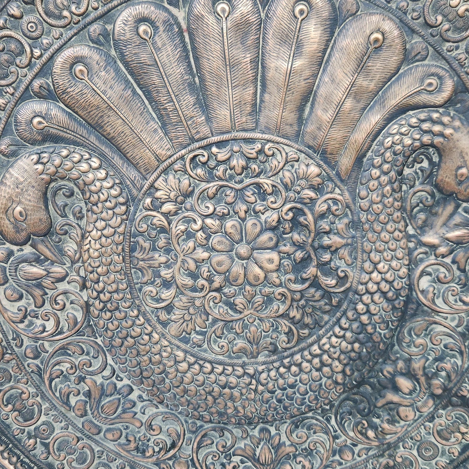 Rare Islamic Mughal Handmade Brass Shield With Hand Embossed Quran ...