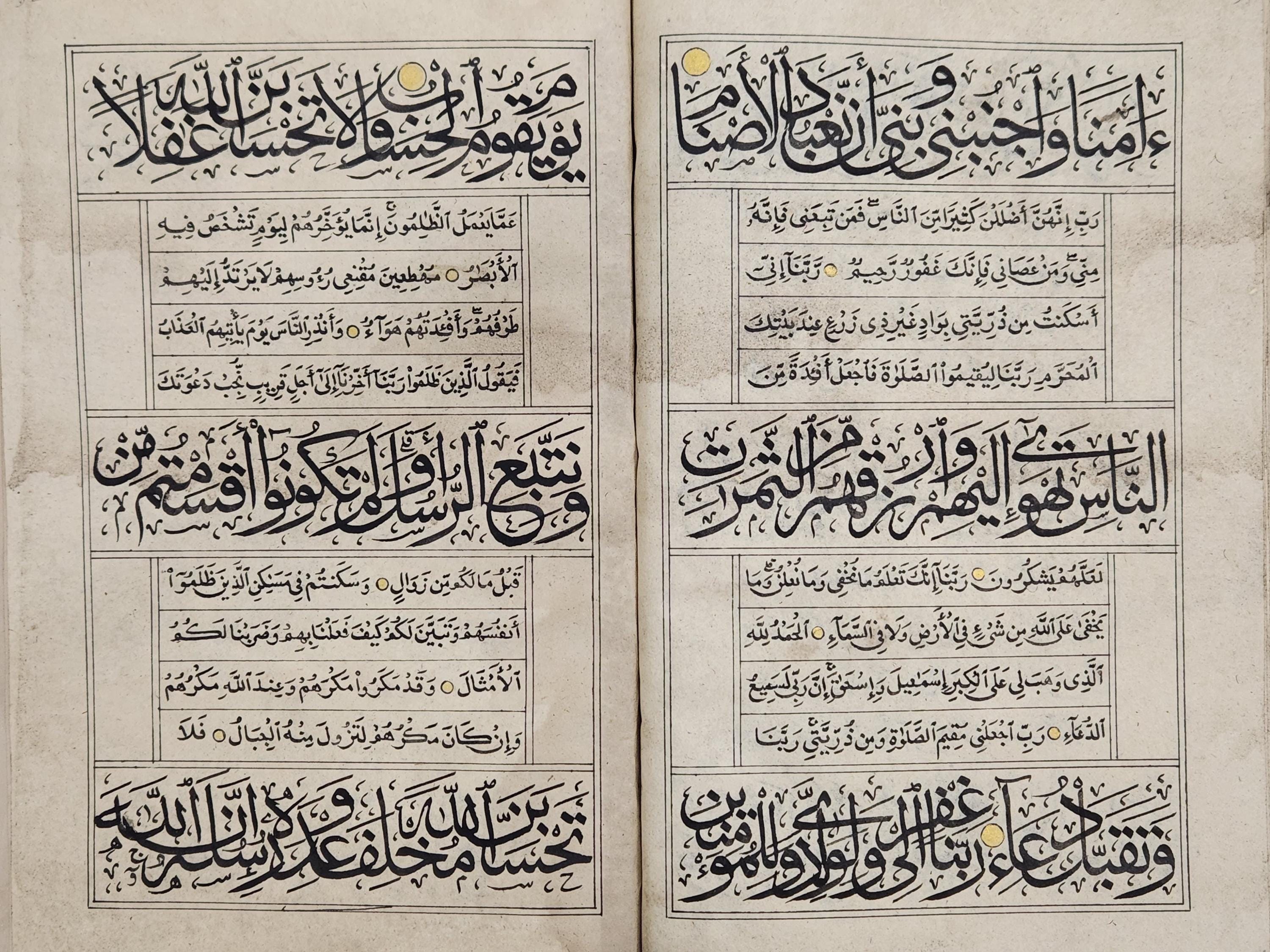 Rare Islamic Ottoman HANDWRITTEN Quran Juz Manuscript in THULUTH Script ...
