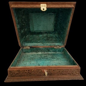 Rare Islamic Mughal Handmade Wooden Box Inscribed With Quran Verses ...