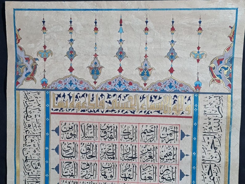 Rare Islamic Handwritten Calligraphy Panel on Paper Inscribed - Etsy