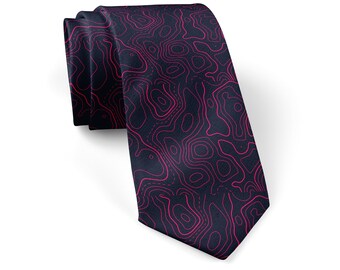 Topographic Map Tie - Etsy