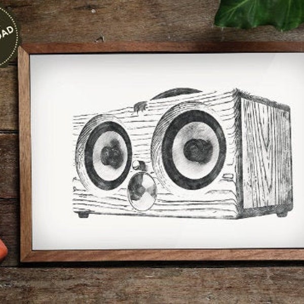 Speaker Wall Art - Etsy