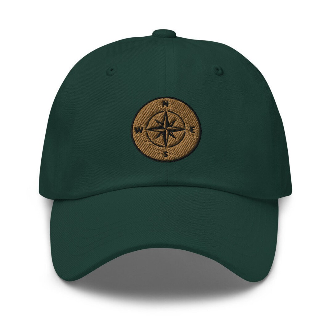 Compass Embroidered Hat | Embroidered to Order | Dad Cap Hat | Baseball ...