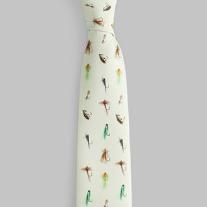 Fly Fishing Tie, Fishing Lover Tie, Fish Necktie for Him | Fisherman's ...