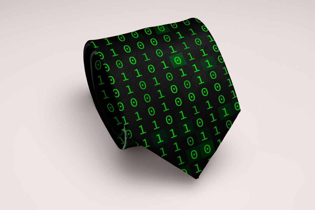 Computer Binary Code Tie Gift for Him, Computer Science Gift for ...