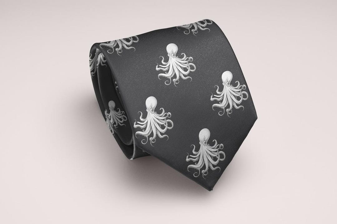 Octopus Tie | Men’s Ocean Lover Tie |octopus Print Necktie | Sea Life ...