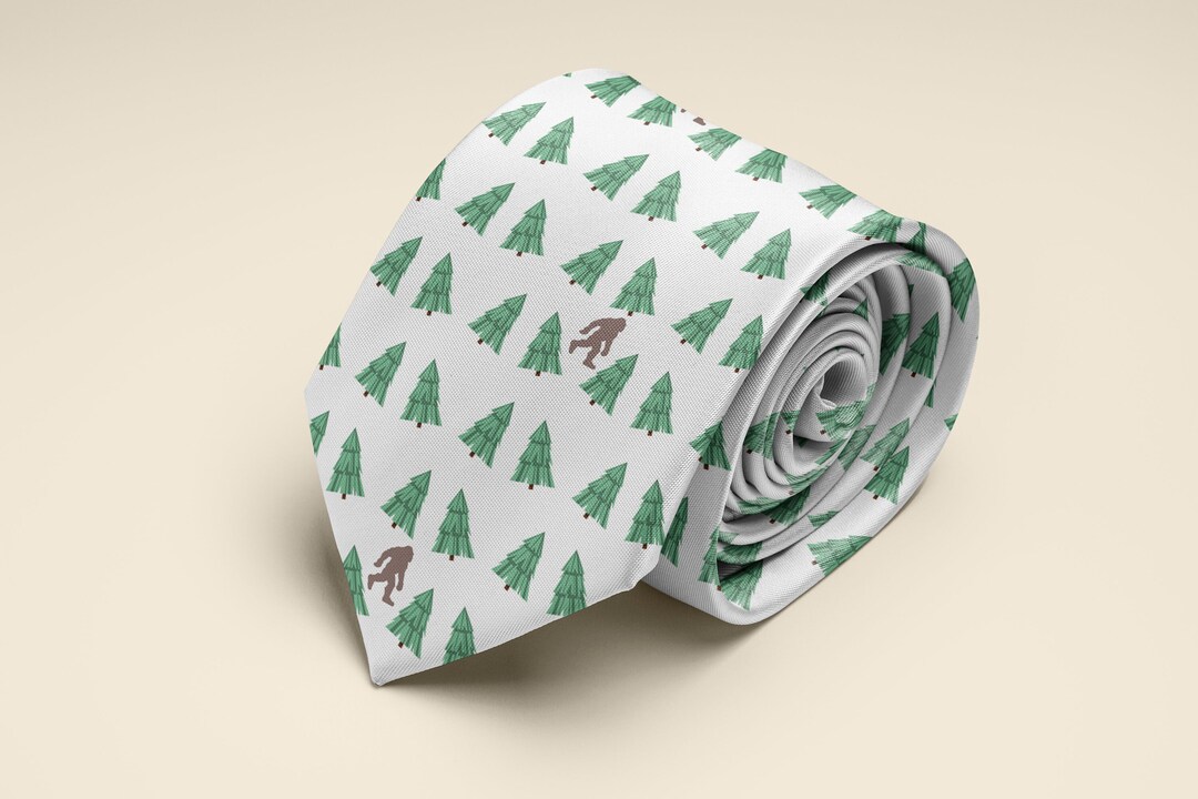 Big Foot Tie, Sasquatch Tie, Pacific Northwest, Big Foot Gift, Woods ...
