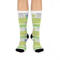 Science Physics Socks, Blue 3D Printed Sublimation DNA Molecule ...