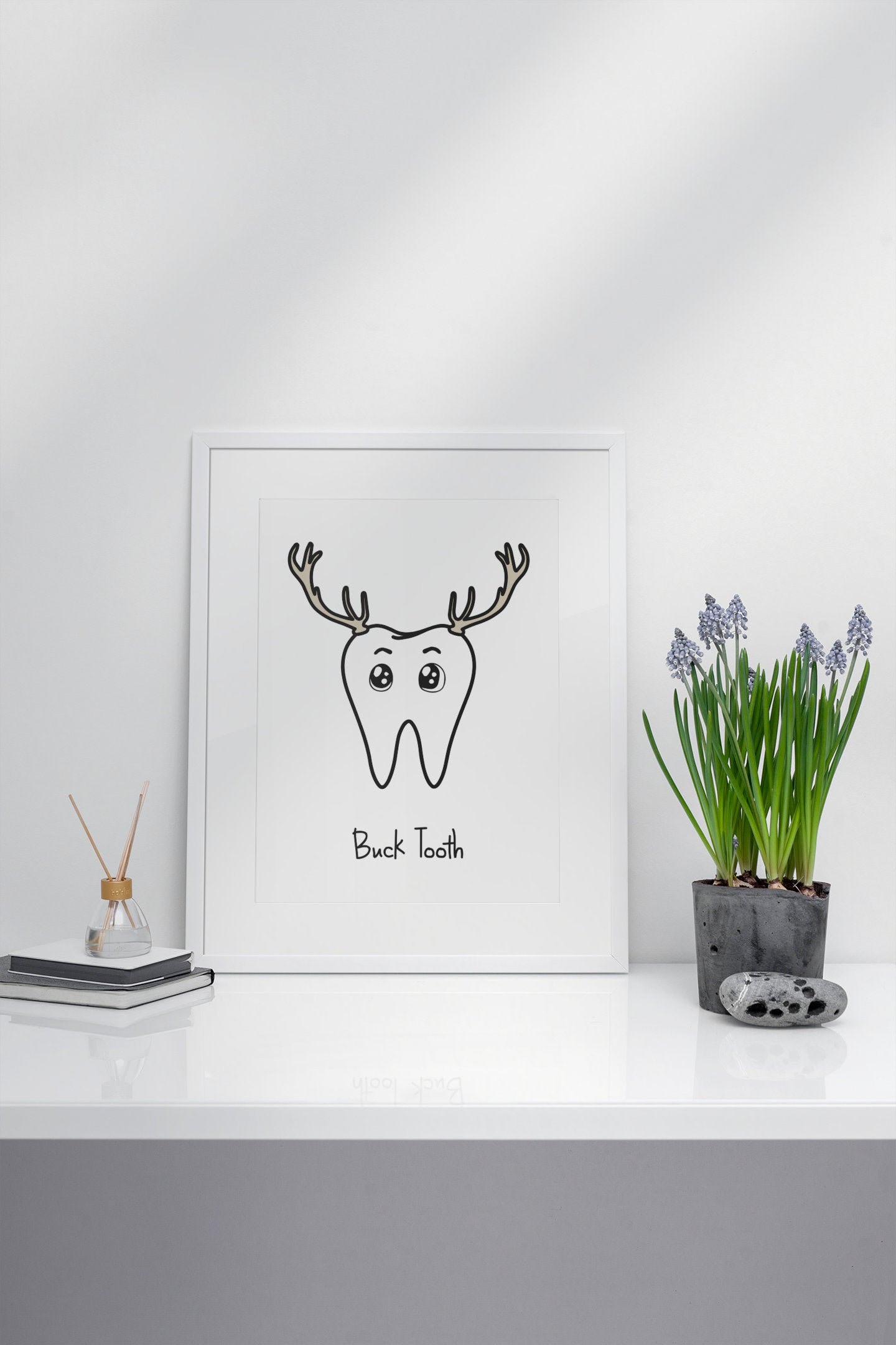 Buck Tooth / Funny Dental Poster Wall Art / Dentist Teeth Tooth Decor ...