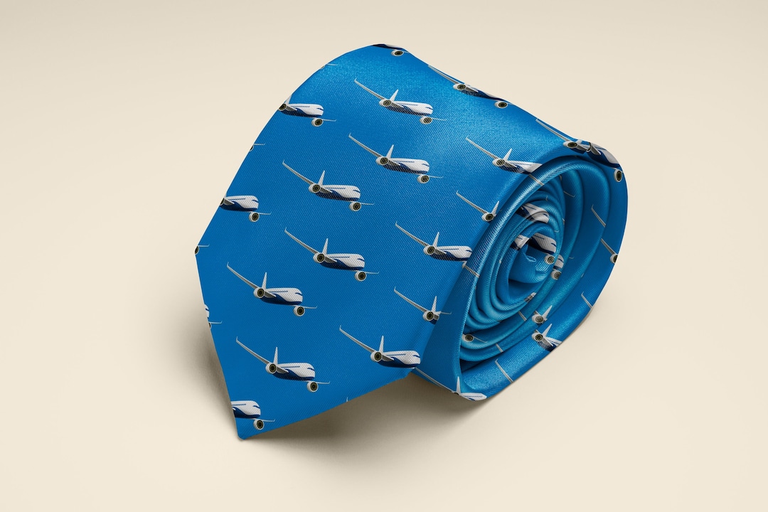 Airplane Tie Pilot Gift | Airplane Tie for Him | Plane Lover Neckties ...