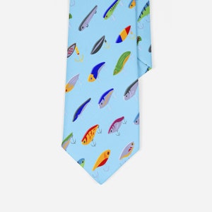 Fishing Tie, Fishing Lovers Tie, Fishing Lure | Fisherman's Ties ...
