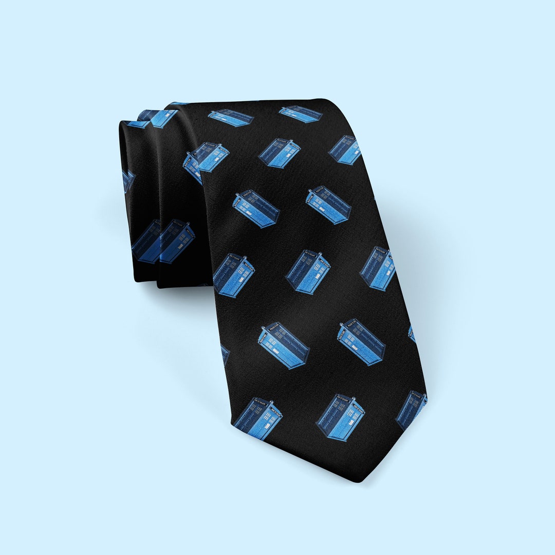 Doctor Who Men's Neck Tie. Tardis * Tardis Police Call Box* Wonder Con ...