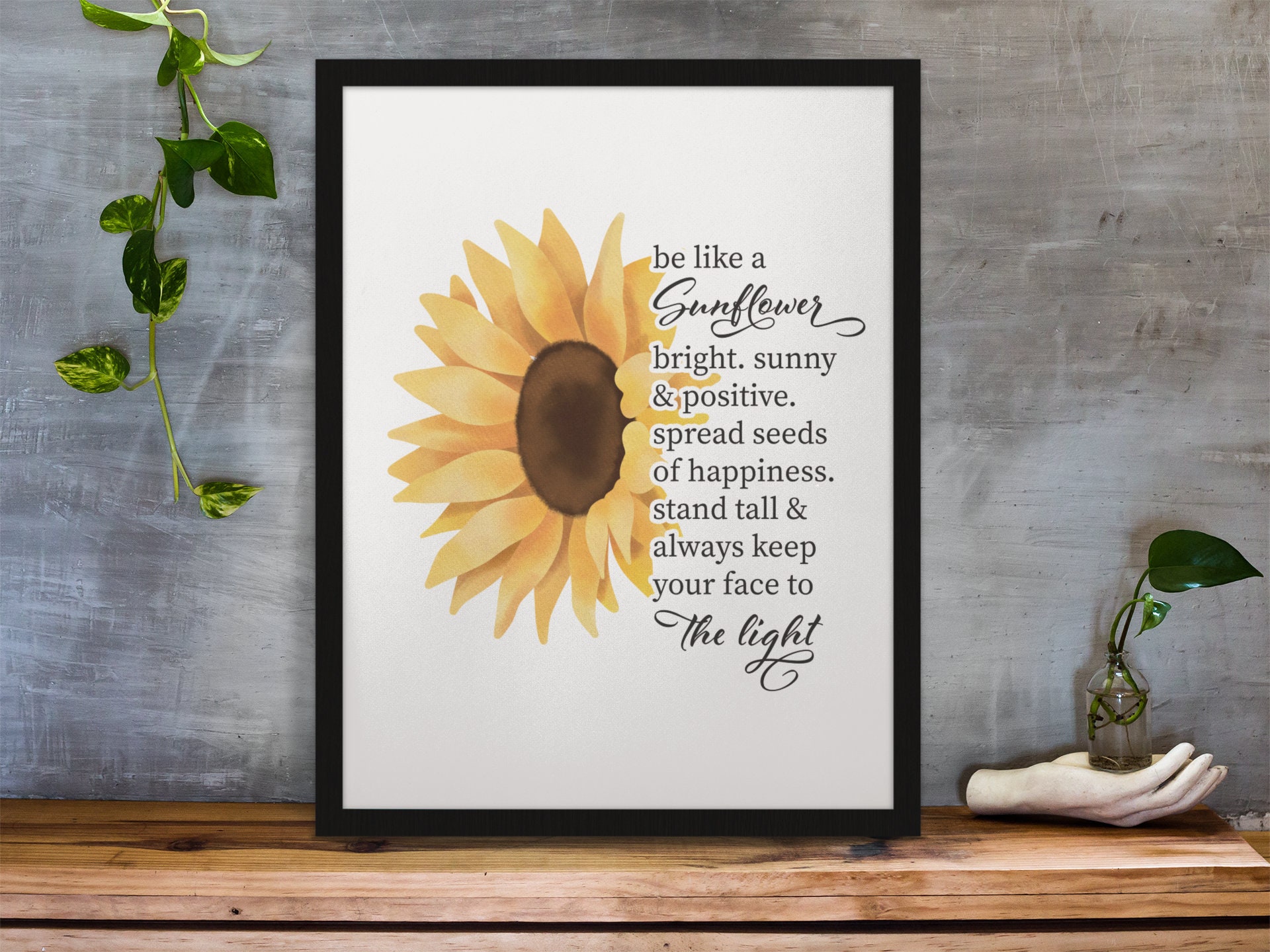 Advice From A Sunflower Sign / Be Like A Sunflower Print / Sunflower ...