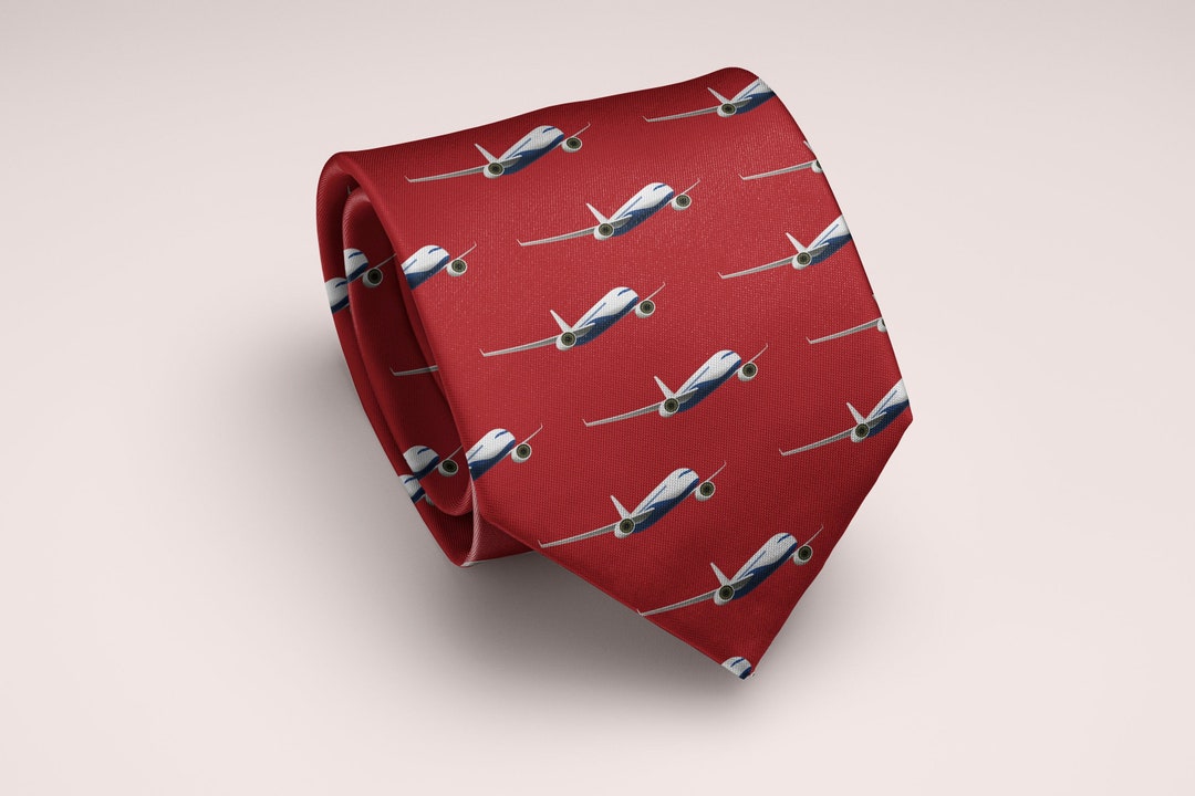 Airplane Tie Pilot Gift | Airplane Tie for Him | Plane Lover Neckties ...