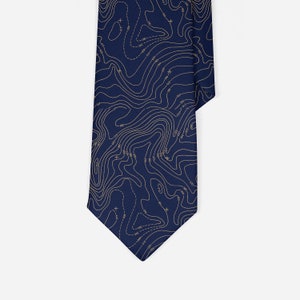 Contour Map Necktie, Topographic Map, Tie, Gift for Hiker, Geologist ...